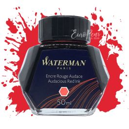 Waterman 50ml Bottled Ink - Audacious Red | Fountain Pen Ink | Fast UK ...