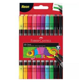 Faber-Castell Neon Double-Ended Felt Tip Pens - Set Of 10