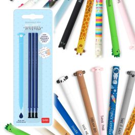 Legami Animal Gel Pen 0.7mm - Choose Design - Pack of Blue Refills Included